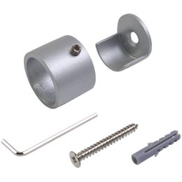 Liedeco Wandtr&auml;ger &raquo;Power&laquo; f&uuml;r Gardinenstangen &Oslash; 20 mm grau &Oslash; 2cm