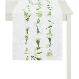 Apelt Tischl&auml;ufer &raquo;3941 SUMMER GARDEN, Sommerdeko, Sommer&laquo; gr&uuml;n Baumwolle B/L: 40cm x 140cm, 1 Stk., rechteckig