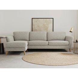 OTTO home Ecksofa &raquo;MARSEILLE (279/152cm),L-Form, Rec. rechts/links, verschiedene Bez&uuml;ge&laquo; Massivholzbeine Eiche, Landhausstil, Wellenunterfederung grau