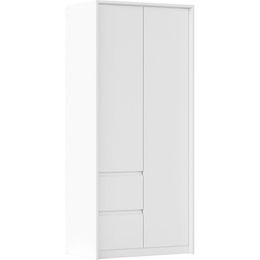 Rauch Dreht&uuml;renschrank &raquo;Mainz mit Passepartout&laquo; optional mit Beleuchtung, Au&szlig;ent&uuml;ren mit Push-to-Open Funktion wei&szlig; Holzwerkstoff B/H/T: 96cm x 212cm 