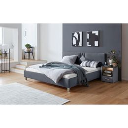 Westfalia Schlafkomfort Polsterbett schwarz Bezug Bett: 100% Polyester;Bonnell-Federkernmatratze: 51% Polypropylen, 39% Polyester, 10% Baumwolle;Kaltschaummatratze: 100% 