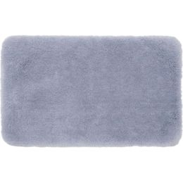 G&ouml;zze Badematte &raquo;&raquo;DELUXE&laquo;&laquo; rutschhemmend beschichtet fu&szlig;bodenheizungsgeeignet mit extra hohem Flor silber Polyester rechteckig (70cm x 120cm ), 1 Stk.