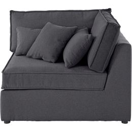 OTTO home Sofa-Eckelement &raquo;Florid&laquo; Teil eines Modulsofas, fester Sitzkomfort, auch in Cord schwarz Baumwollmix (60% Baumwolle/40% Leinen);Struktur 