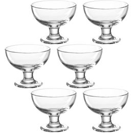 Leonardo Servierschale &raquo;CUCINA&laquo; aus Glas auf Fu&szlig;, 360 ml, 4er Set transparent Glas &Oslash; 12cm