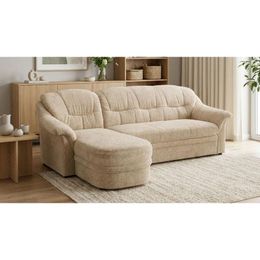 OTTO home Ecksofa &raquo;Nyborg 234 x 142 cm, stabil, komfortabel, formsch&ouml;n mit Steppungen&laquo; L-Form, aus haustierfreundlichem Pet Friendly Bezug beige 100% 