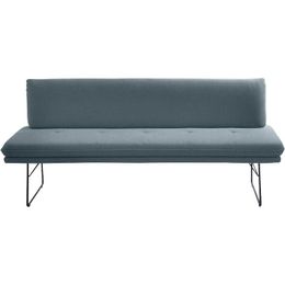 K+w Komfort & Wohnen K+W Komfort & Wohnen Polsterbank 1 Stk. tlg. Spitzkissenoptik, Sitzsteppung, hoher Sitzkomfort, in 2 Gr&ouml;&szlig;en w&auml;hlbar blau B/H/T: 195cm x 87cm x 65cm, 