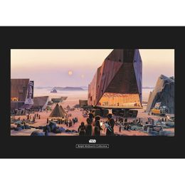Komar Bild &raquo;Star Wars Classic RMQ Java Market&laquo; Star Wars 1 Stk. tlg. Wandbild zur Dekoration im Kinderzimmer - ohne Rahmen bunt Holz, Papier B/H/T: 70cm x 