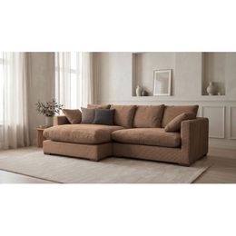 OTTO home Ecksofa &raquo;Coray&laquo; Breite 266 cm, extra weich und kuschelig, mit Federn und Daunen braun 100% Polyester B/H/T: 266cm x 80cm x 153cm, Cord, 