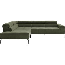 Home Affaire Ecksofa &raquo;Claya Move, L-Form, Kopf- & R&uuml;ckenverstellung, Breite 282 cm&laquo; Moderne Steppung, weicher Polsteraufbau & saugroboterfreundliche 
