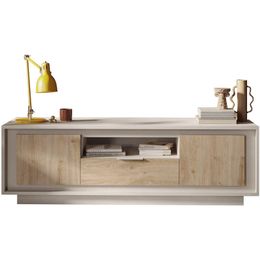 Home Affaire Lowboard &raquo;Sky, B/T 180/50 cm, TV-Schrank/Medienboard, 2 T&uuml;ren, 1 Schubkasten&laquo; Softclosing, Korpus & Front 22 mm stark, Rahmen-Optik, 