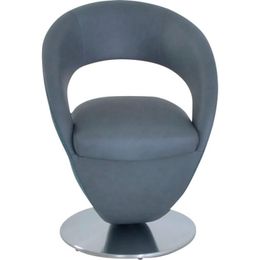 K+w Komfort & Wohnen K+W Komfort & Wohnen Esszimmerstuhl &raquo;Wave, Drehstuhl&laquo; () Design-Drehstuhl, Drehteller in Metall edelstahloptik, Farbkombination blau B/H/T: 62cm x 
