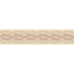 A.S. Cr&eacute;ation Bord&uuml;re &raquo;Only Borders 11&laquo; Streifen abstrakt matt leicht strukturiert Tapete Bord&uuml;re Wellen Metallic Borte Wohnzimmer Schlafzimmer K&uuml;che beige Vlies B/