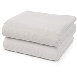 Ross Handt&uuml;cher &raquo;Waffelpique&laquo; 100% Baumwolle beige Frottier, Baumwolle B/L: 50cmx100cm, 2 Stk., Frottier