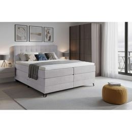 Home Affaire Boxspringbett &raquo;Ilona, Doppelbett, Polsterbett, Federkernbett, Komforbett, 160, 180 cm&laquo; inkl. Topper, zwei Bettk&auml;sten, Taschen-