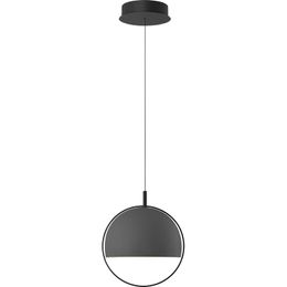 HELL h&ouml;llisch gutes Licht LED Pendelleuchte &raquo;HOOP&laquo; LED-Modul 1 Stk. Warmwei&szlig; B-Link Fernbedienung, Stufenlos h&ouml;henverstellbar schwarz 1, &Oslash; 30cm, 1 Stk