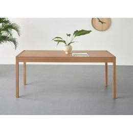 Home Affaire Esstisch &raquo;Prenzlau&laquo; mit Arbeitsplatz und Stauraumm&ouml;glichkeit, FSC -zertifiziert beige B/H/T: 185cm x 77,5cm x 80cm