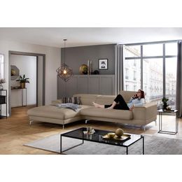 W.Schillig Ecksofa &raquo;piedroo, Designsofa mit tollem Sitzkomfort, bequem und elegant, L-Form&laquo; Kopfteilverstellung, wahlweise mit Sitztiefenverstellung, 