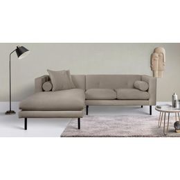 Home Affaire Ecksofa &raquo;Lillibeth L-Form Designsofa, Ma&szlig;e B/T/H: 240/173/83 cm&laquo; Zierkissen als Wendekissen, in Samtoptik oder Cord braun 100% Polyester 