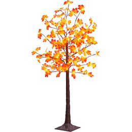 Bonetti LED Baum &raquo;Weihnachtsdeko&laquo; 1 Stk. Warmwei&szlig; Beleuchteter Deko-Herbstbaum mit Ahornbl&auml;ttern beige 96, H: 150cm, 1 Stk.