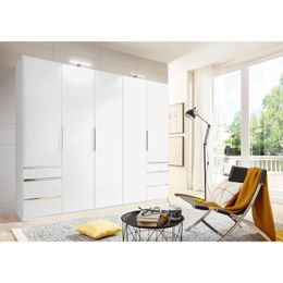 wimex Kleiderschrank &raquo;Level by fresh to go&laquo; mit Schubladen wei&szlig; B/H/T: 250cm x 236cm x 58cm, T&uuml;ren: 5 Stk.