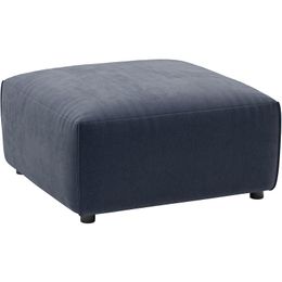 Home Affaire Hocker &raquo;Glimminge auch in Breitcord, Feincord und Easy care-Bezug&laquo; passend zur Serie "Glimminge" blau 100% Polyester B/H/T: 80cm x 42cm x