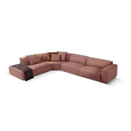 Egoitaliano Ecksofa &raquo;Beverly, extravangantes Designsofa mit erstklassigem Sitzkomfort&laquo; wahlweise mit elektrischer Relaxfunktion, Kopfteilverstellung braun B/H/T: 