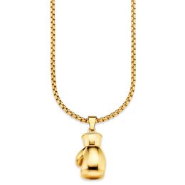 Bruno Banani Herren Kette mit Anh&auml;nger &raquo;Schmuck Geschenk Halskette Box-Handschuh Venezianerkette&laquo; gold Edelstahl, L: 60 B: 4mm