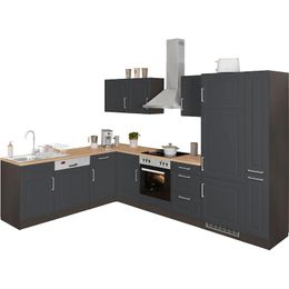 KOCHSTATION Winkelk&uuml;che &raquo;KS-Stockholm &ndash; K&uuml;che mit hochwertiger und detailreicher Landhausfront&laquo; Stellbreite 220x310 cm, wahlweise mit E-Ger&auml;ten, MDF-