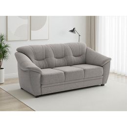 Sit & More sit&more 3-Sitzer &raquo;Savona, B. 198cm, Federkern, opt. mit Schlaffunktion, Sitzh. 46cm&laquo; Liegefl&auml;che 190x137cm, viele . Stoff- und Ledervarianten grau B/