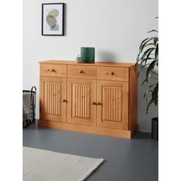 OTTO home Sideboard &raquo;Liotta&laquo; Kommode mit 2 Schubk&auml;sten u. 2 verstellbare Einlegeb&ouml;den beige FSC -zertifiziertes Massivholz B/H/T: 118cm x 80cm x 34cm,