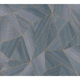 Livingwalls living walls Vliestapete &raquo;Geometrische Tapete&laquo; geometrisch grafisch Grafik Tapete Geometrisch blau Vinyl, Vlies B/L: 0,53m x 10,05m