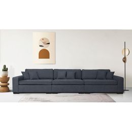 Home Affaire 3-Sitzer &raquo;Skara XXL&laquo; Lounge-Sofa XXL mit Federkern-Polsterung, in vielen Bezugsvarianten blau 100% Polyester B/H/T: 400cm x 86cm x 130cm,