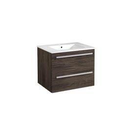 Welltime Waschtisch &raquo;Serena, Waschbeckenunterschrank inkl. Waschbecken, Badm&ouml;bel&laquo; Breite 61,5 cm, Soft-Close-Funktion, FSC braun B/H/T: 61,5cm x 50cm 