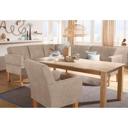 OTTO home Eckbank &raquo;Fehmarn&laquo; wahlweise langer Schenkel links oder rechts beige Luxus Microfaser (Zusammensetzung: 100% Polyester) B/H/T: 255cm x 98cm x