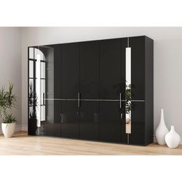 Musterring Kleiderschrank &raquo;Imola W&laquo; inkl. Einlegeb&ouml;den und Kleiderstangen, Glast&uuml;ren inklusive Zierspiegel grau Floatglas, Holzwerkstoff B/H/T: 295,2cm x 236cm x