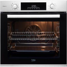 Beko Backofen &raquo;BBIS12301XE&laquo; mit 2-fach-Teleskopauszug mit SteamShine Dampf f&uuml;r knusprige Kruste & fluffiges Inneres dank SteamAdd grau Einheitsgr&ouml;&szlig;e 