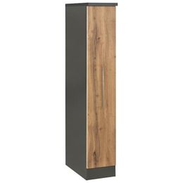 KOCHSTATION Apothekerschrank &raquo;KS-Samos&laquo; mit 3 Ablagen braun wotaneichefarben, B/H/T: 30cm x 165cm x 60cm, T&uuml;ren: 1 Stk.