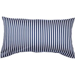 Janine Kissenbezug &raquo;Modernclassic&laquo; mit Streifen blau Mako-Satin, Obermaterial: 100% Baumwolle B/L: 80cm x 40cm, 1 Stk., Mako-Satin