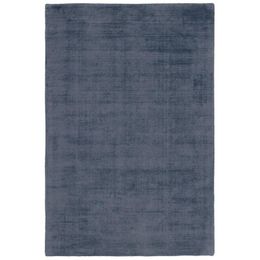 Kayoom Teppich &raquo;My Raaja 230&laquo; rechteckig 12 mm H&ouml;he Kurzflor, Viskose, leichter Glanz, Wohnzimmer blau Viskose B : 140cm 1 Stk., 12mm, L: 200cm