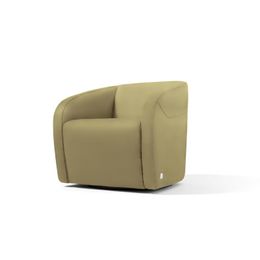 Egoitaliano Sessel &raquo;Charlottaas Clubsessel, Designsessel, modern und zeitlos, bequem&laquo; drehbar, kompakte Stellma&szlig;e, Solit&auml;rsessel gr&uuml;n Leder &raquo;BULL&laquo; (echtes 