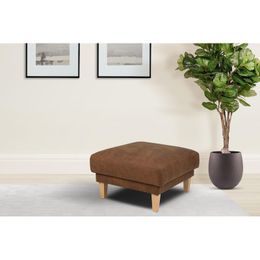 OTTO home Polsterhocker &raquo;TRIPLO passend zur Serie, Ma&szlig;e B/T/H: 82/72/46 cm&laquo; mit Wellenunterfederung, in hochwertiger Verarbeitung braun Luxus-