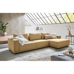 Musterring Ecksofa &raquo;JustB! PM200, Holzrahmen in schwarz, wahlw. Sitzvorzug, Breite 316cm&laquo; Anreihsofa links & Longchair rechts, mit elektischem Sitzvorzug beige 