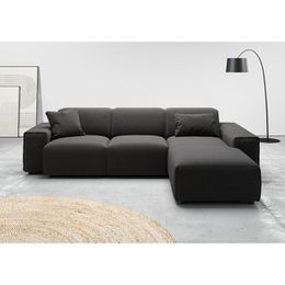 Home Affaire Ecksofa &raquo;Glimminge L-Form auch in Breitcord, Feincord + Easy care-Bezug,&laquo; Breite 264, Zierkissen grau 100% Polyester B/H/T: 264cm x 71cm 