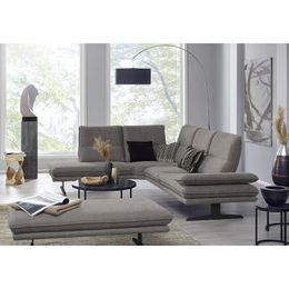 W.Schillig Ecksofa &raquo;broadway, Designsofa, toller Sitzkomfort, zeitlos, elegant, L-Form&laquo; Sitztiefenverstellung, Kopfteil- & Seitenteilverstellung, 
