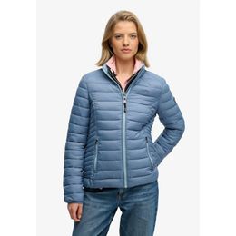 Superdry Damen Steppjacke &raquo;Fuji Lite Padded Jacket&laquo; aus Nylon, normale Passform, mit Rei&szlig;verschluss blau M