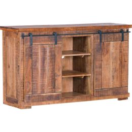 GUTMANN FACTORY Sideboard &raquo;Kamerun&laquo; Kommode, Breite 145 cm beige Massivholz B/H/T: 145cm x 85cm x 47cm, 3 Stk., Mango, 2 Stk.