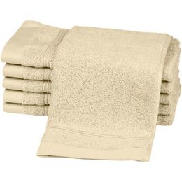 Ross Gaestehandtuecher &raquo;Rubin&laquo; 100% Baumwolle beige Frottier, Baumwolle B/L: 30cmx50cm, 6 Stk., Frottier