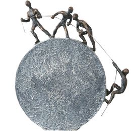 Casablanca by Gilde Dekofigur &raquo;Skulptur Lifting&laquo; Dekoobjekt, H&ouml;he 36 cm, mit Spruchanh&auml;nger, Wohnzimmer braun Polyresin B/H/T: 32cm x 36cm x 5cm