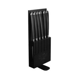 Pinti Inox PINTINOX Steakmesser &raquo;AUDREY mit S&auml;geschliff, im 6er Klarsichtkarton&laquo; designt von dem K&uuml;nstler Marcell Ziliani schwarz Edelstahl, Kunststoff 6