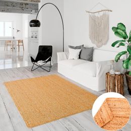 OTTO home Teppich &raquo;Bjarka, Handwebteppich&laquo; rechteckig 10 mm H&ouml;he meliert, 100% Jute, handgewebt, auch als L&auml;ufer & in rund erh&auml;ltlich beige Jute B : 